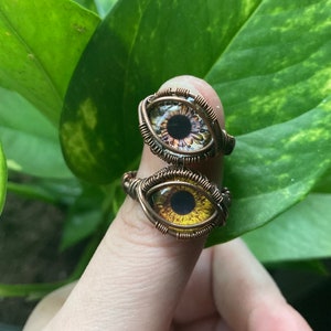 AWAKENING EYE RING// Glass Eye Ring// Eye Jewelry// Evil Eye Ring ...