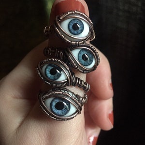 AWAKENING EYE RING// Glass Eye Ring// Eye Jewelry// Evil Eye Ring ...