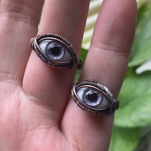 AWAKENING EYE RING// Glass Eye Ring// Eye Jewelry// Evil Eye Ring ...