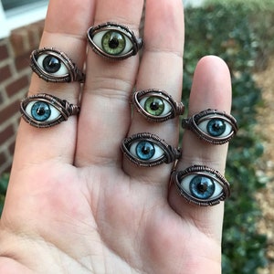 AWAKENING EYE RING// Glass Eye Ring// Eye Jewelry// Evil Eye Ring ...