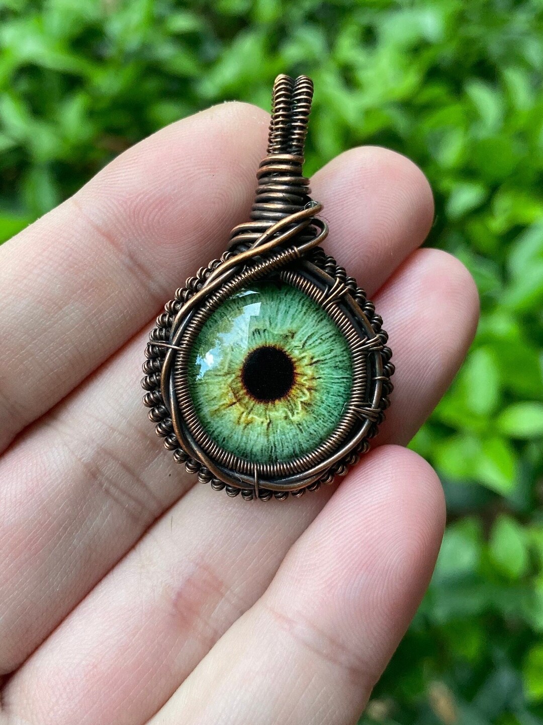AWAKENING EYE PENDANT// Green Eye Pendant// Green Eye// Glass Eye ...