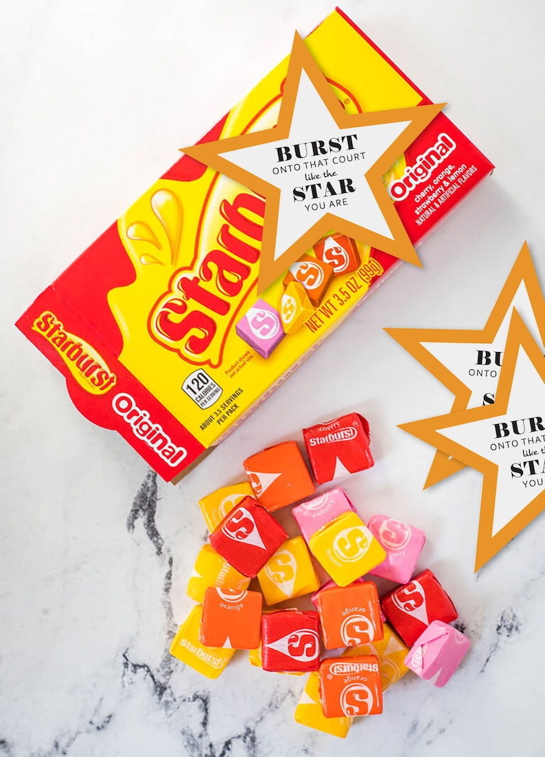 Starburst Favor Tags - Printable Star Team Gifts (digital PDF) - Etsy