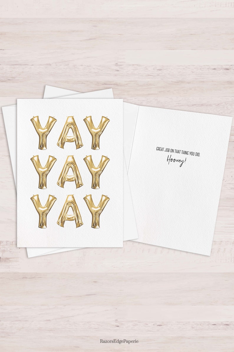 PRINTABLE Congratulations Card INSTANT DOWNLOAD Yay Hooray Congrats ...