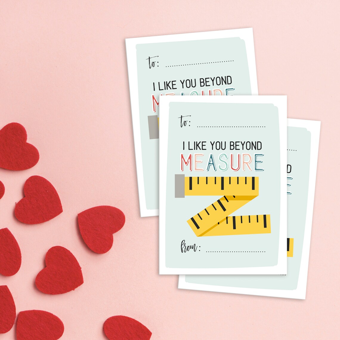 Ruler Valentines Cards for Kids | Classroom Valentine's Day, Printable ...