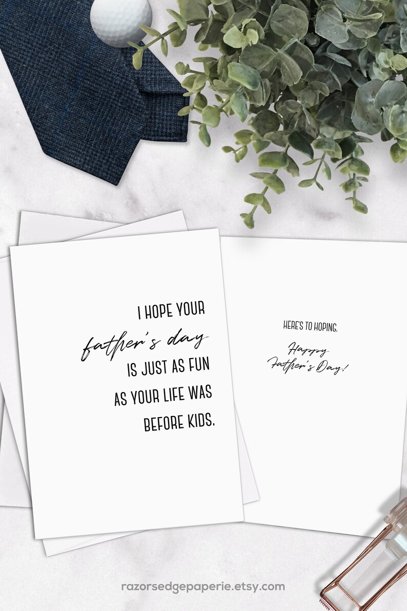 PRINTABLE Funny Fathers Day Card for Any Dad INSTANT DOWNLOAD | Before ...