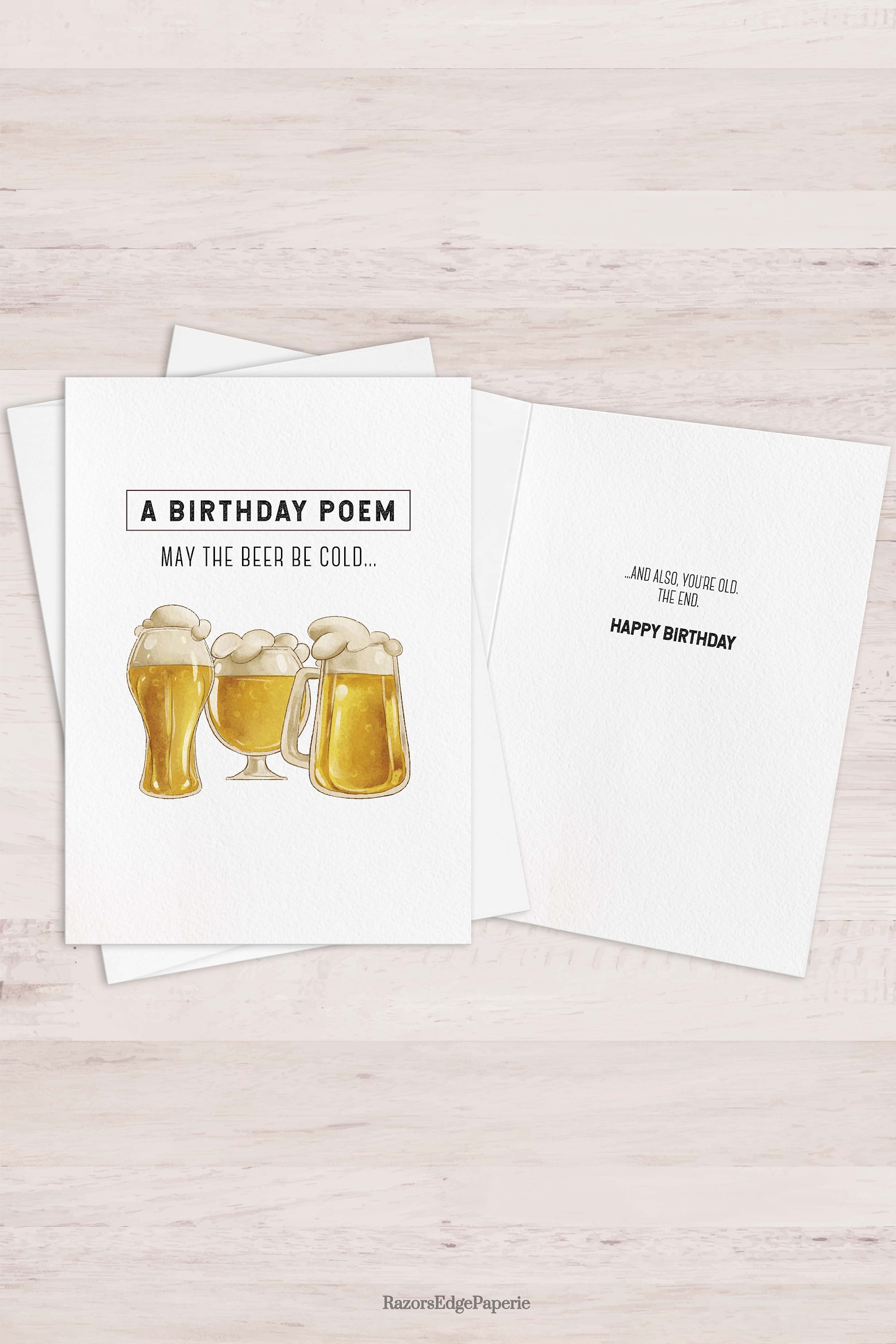 PRINTABLE Beer Birthday Card for Him INSTANT DOWNLOAD | Cold Beer - Etsy