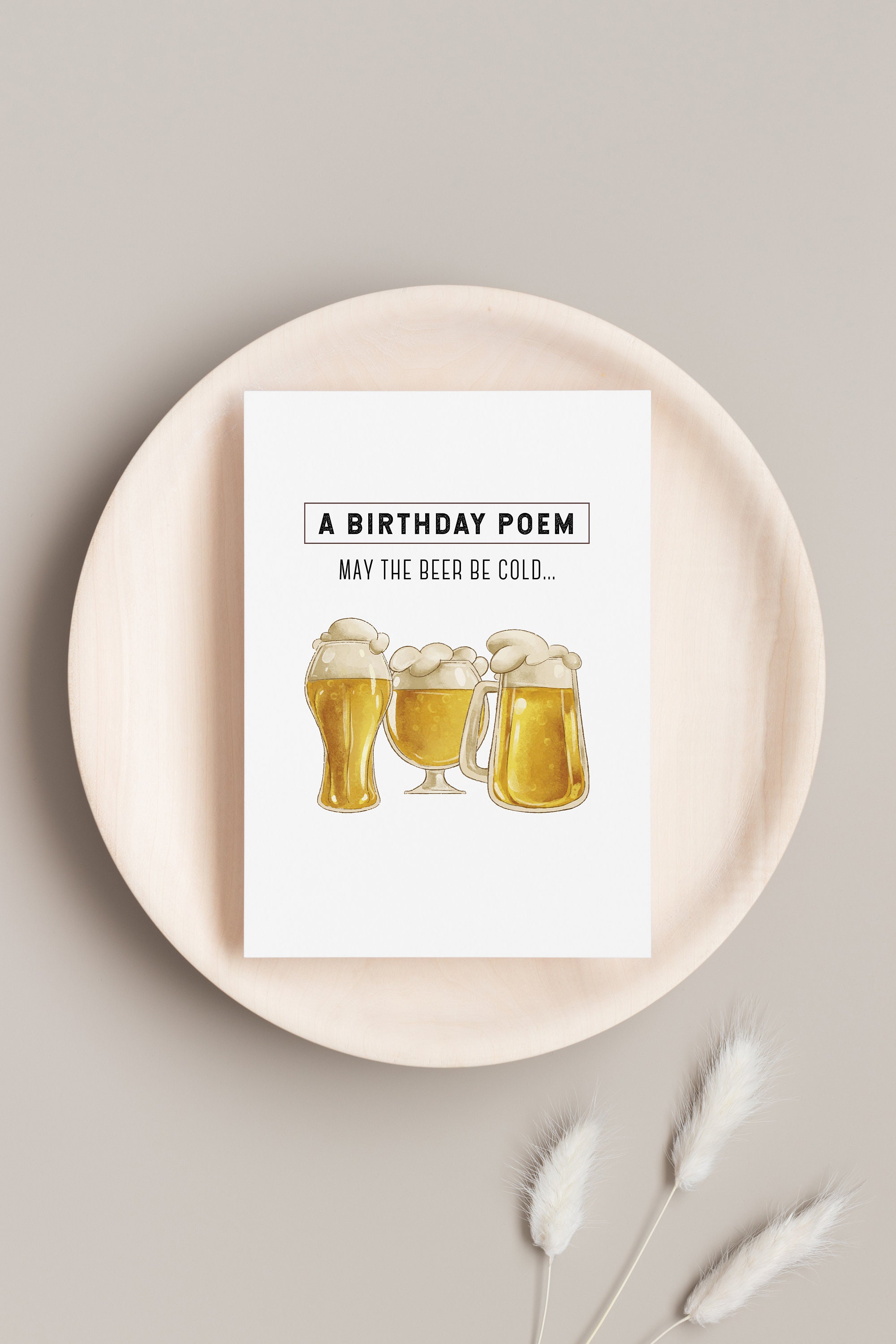 PRINTABLE Beer Birthday Card for Him INSTANT DOWNLOAD | Cold Beer - Etsy