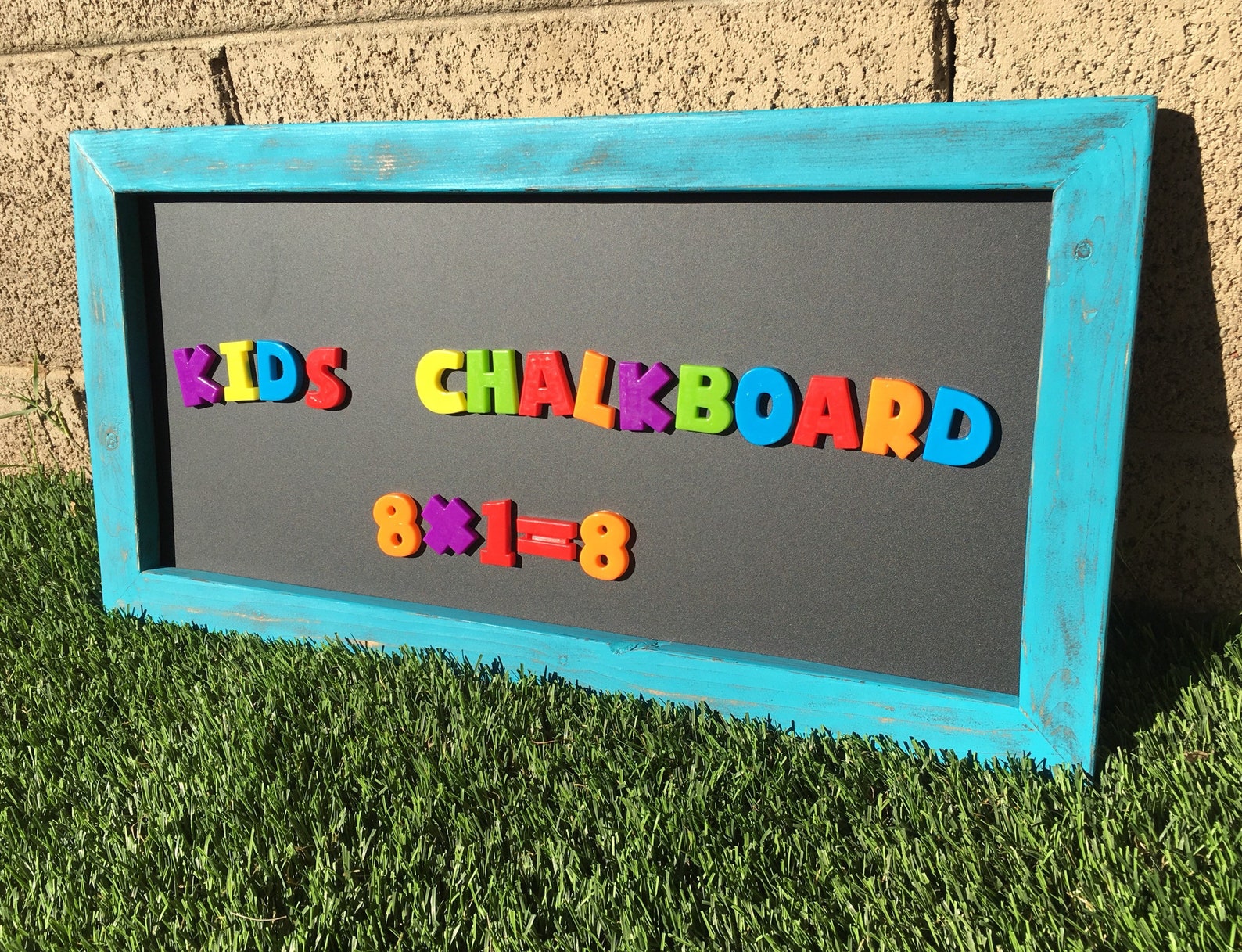 Kids Chalkboard, MAGNETIC Kids Chalkboards 12"x24", Framed Magnetic ...