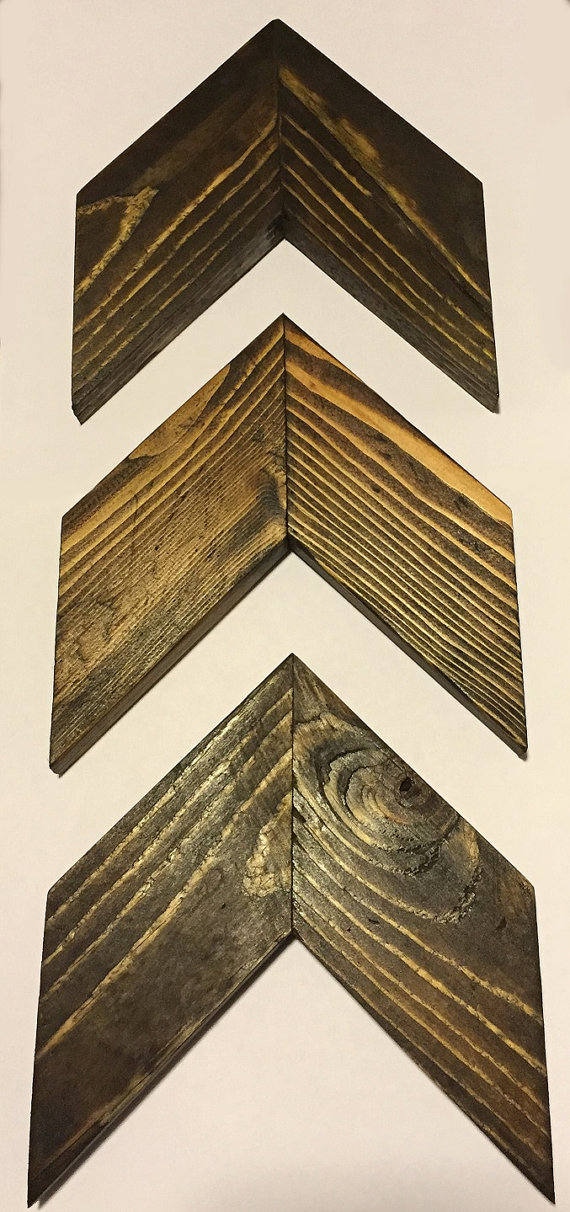 Rustic Wood Arrows Rustic Chevron Set of 3 Rustic Arrows | Etsy