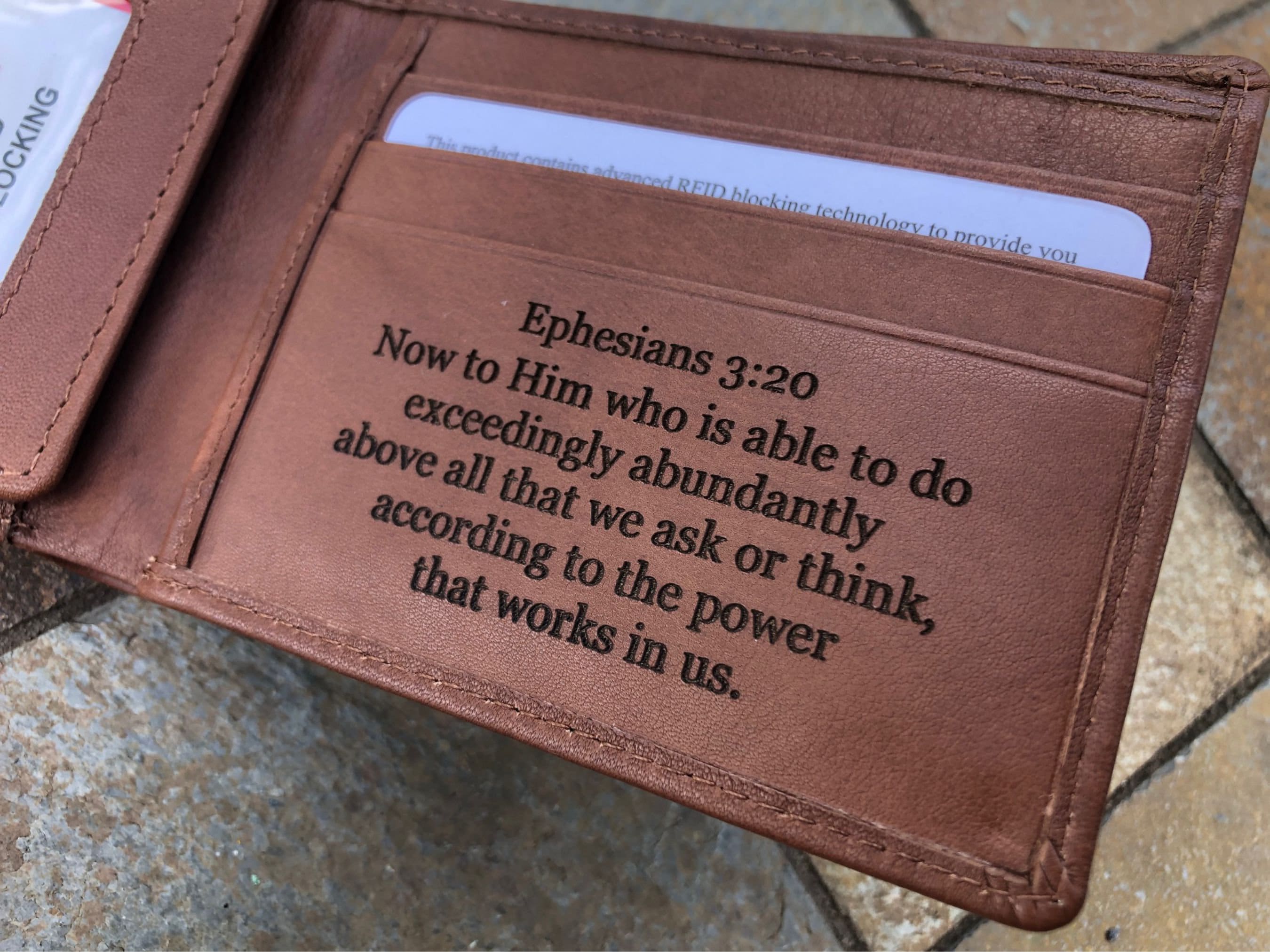 Mens Wallet Personalized Bible Verse Gifts Inspirational | Etsy