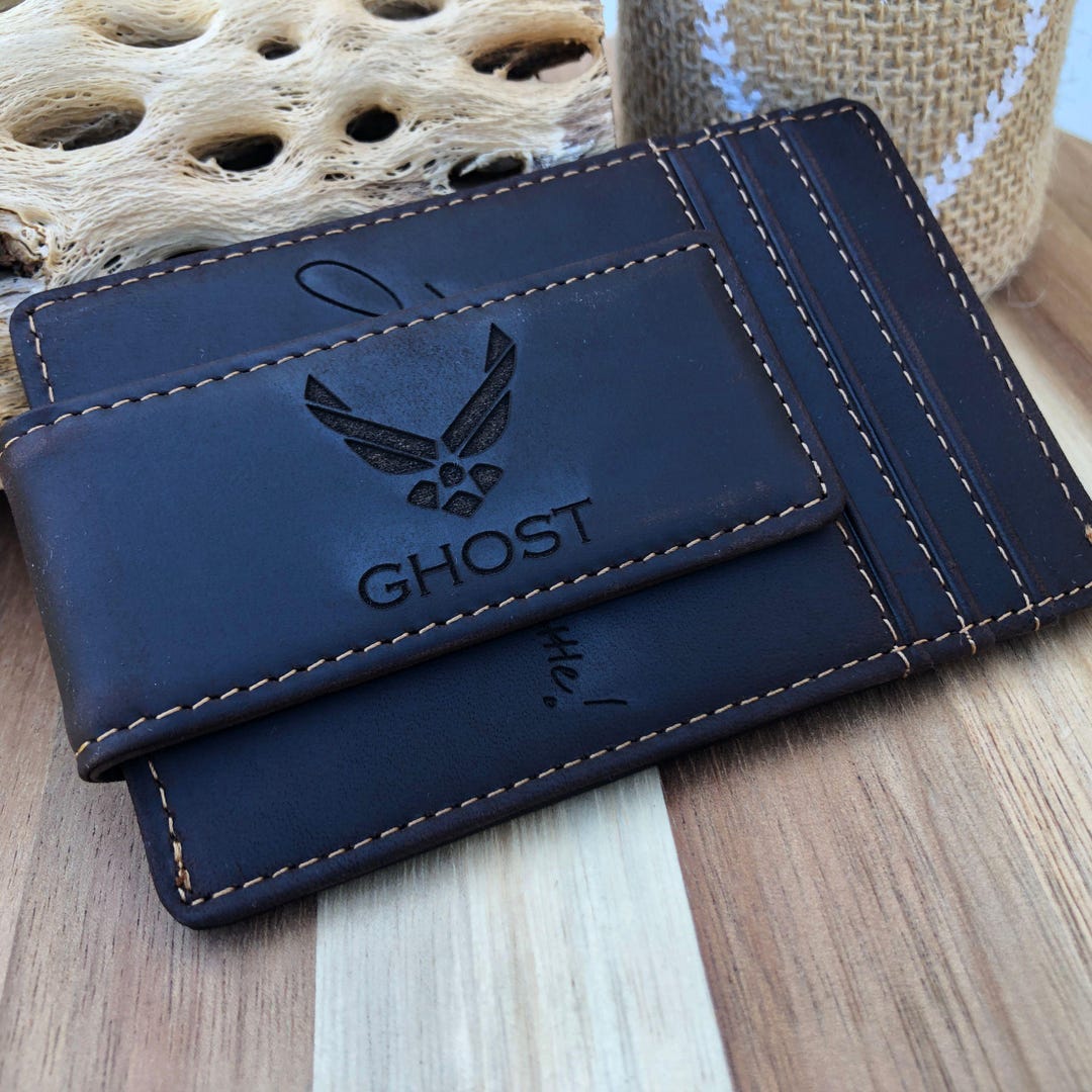 Money Clips for Men Leather Personalized, Gifts for Husband, Air Force ...