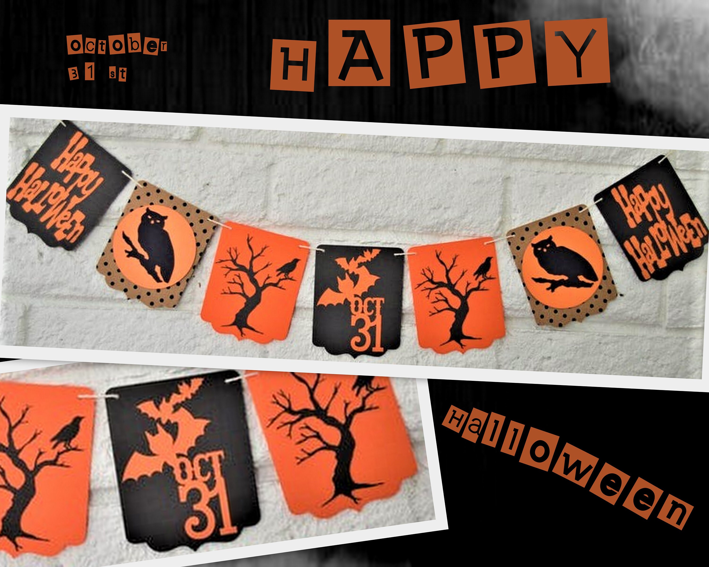 Halloween Banner , Halloween Decor, Halloween Party Banner - Etsy