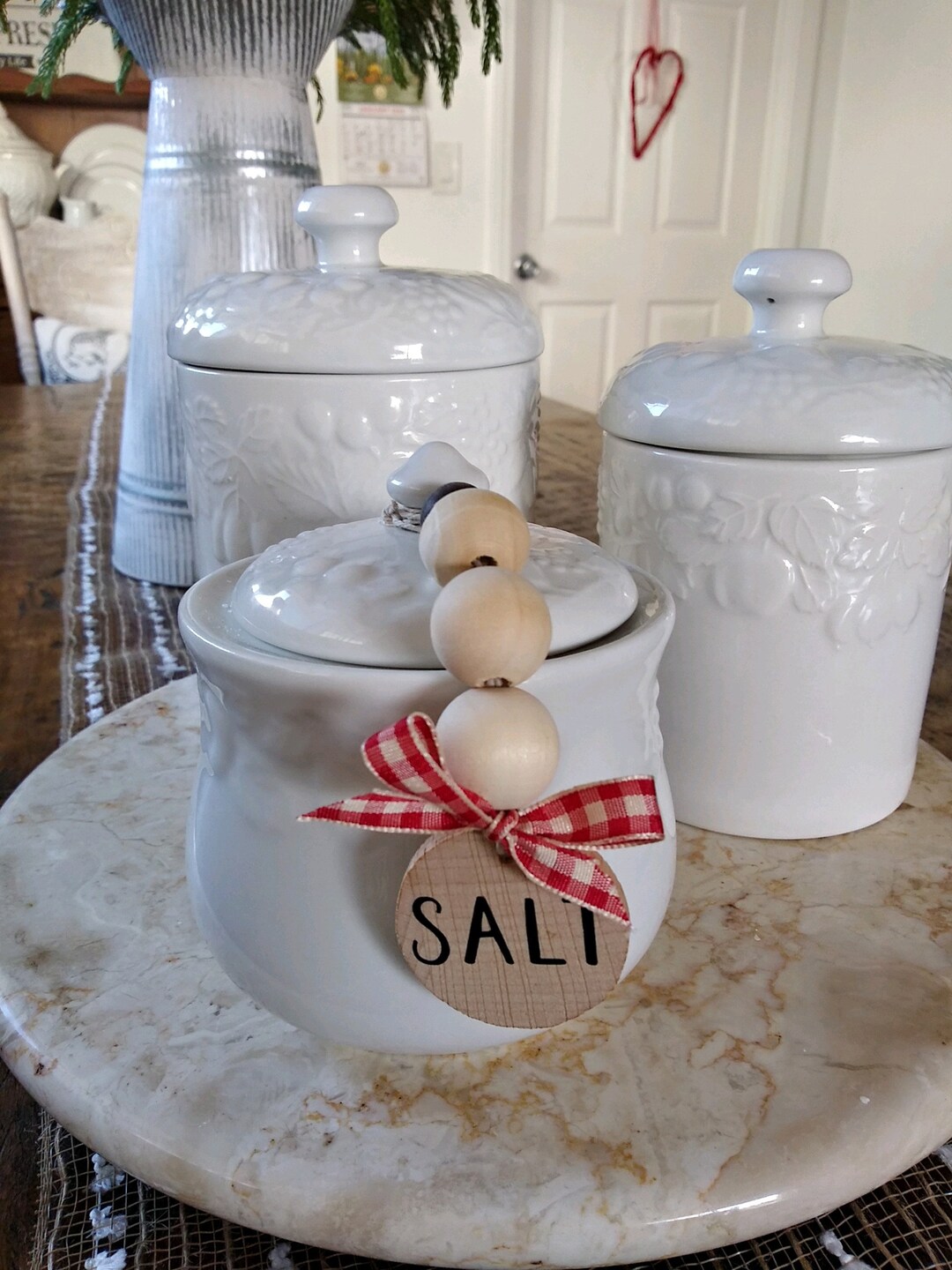 Canister Wood Beads, Canister Decor, Jar Decor - Etsy