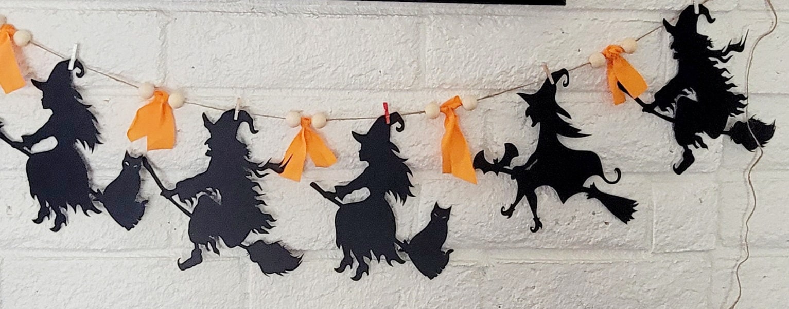 Halloween Witches, Halloween Banner, Halloween Garland, Witch Garland ...