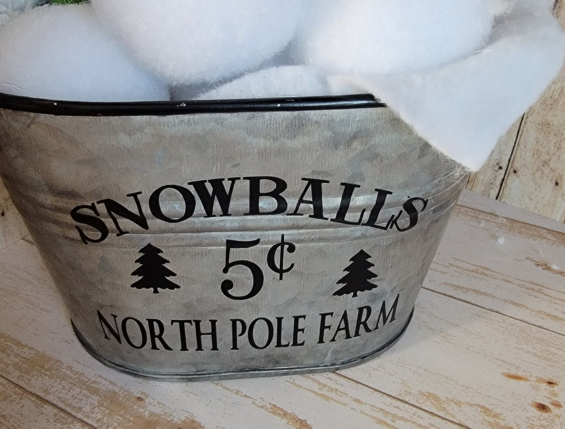Snowballs Bucket. Snowballs Decor. Christmas Decor - Etsy