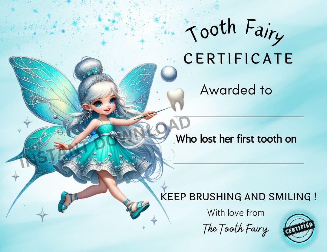 Tooth Fairy/certificate/tooth Fairy Certificate/memory/tooth/first ...