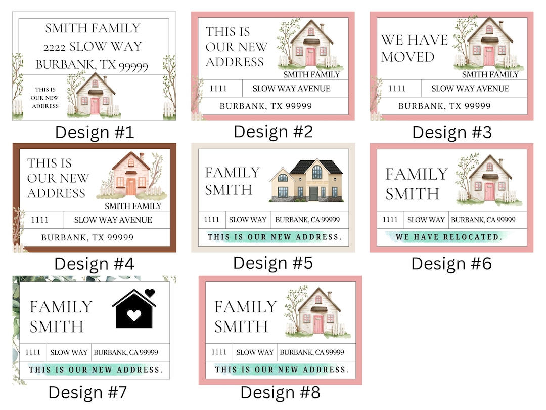 Custom Labels/address Change Labels/ Our New Address Stickers/ We Have ...