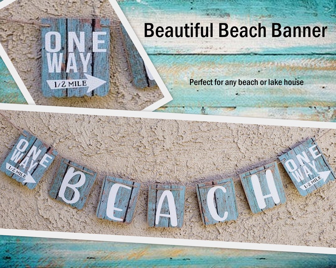 Beach Banner, Summer Banner, Summer Decor, Beach Time, Beach House ...