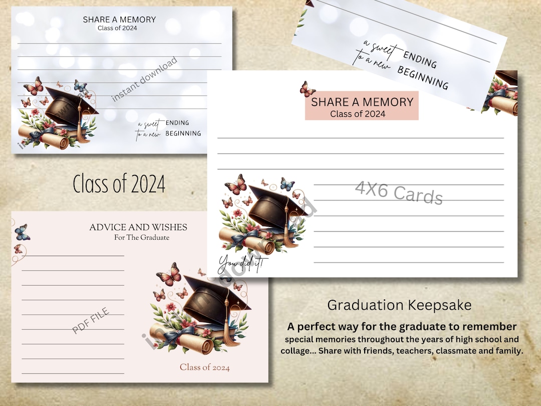 Graduation Memories/graduation Card/memories to Remember/share a Memory ...