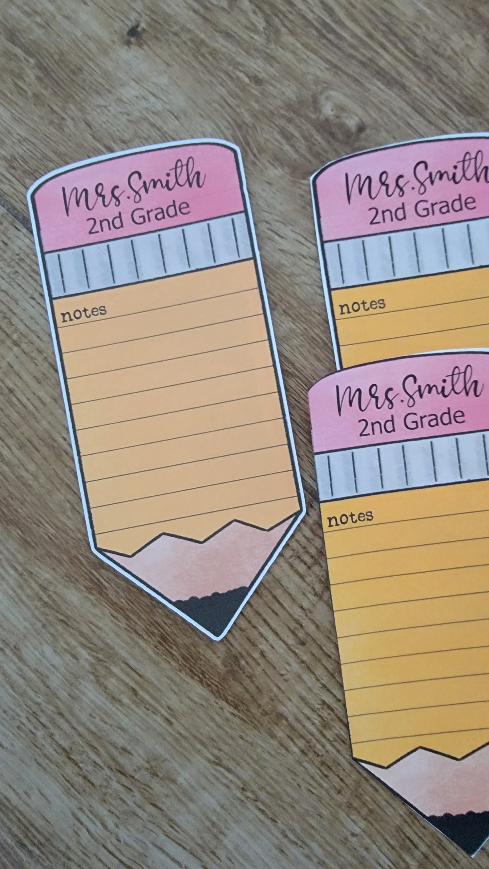 Pencil Notepads/beautiful Teacher Notepads/ Personalized Notepads ...