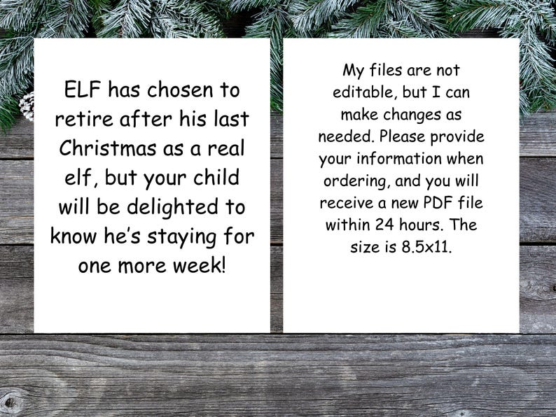 Goodbye Letter, Retirement Letter, Elf Goodbye Letter, Elf Letter, Elf ...