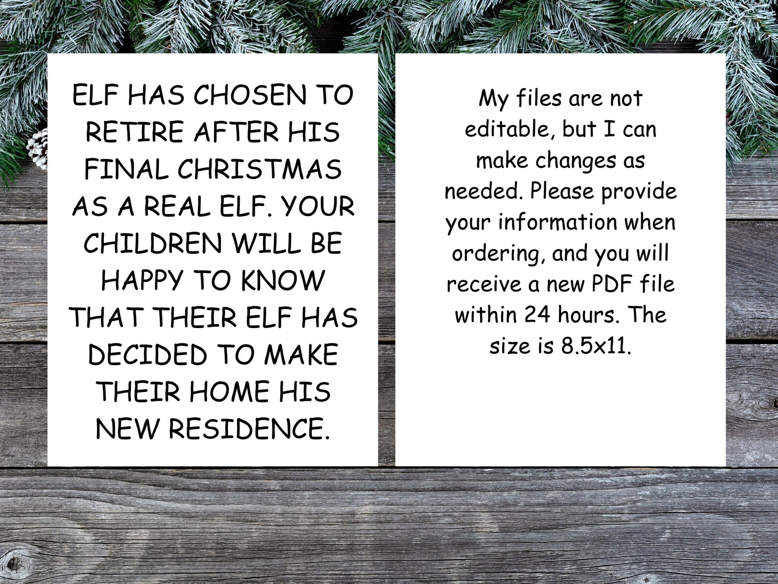 Goodbye Elf Letter, Retirement Elf Letter, Elf is Staying, Elf Letter ...