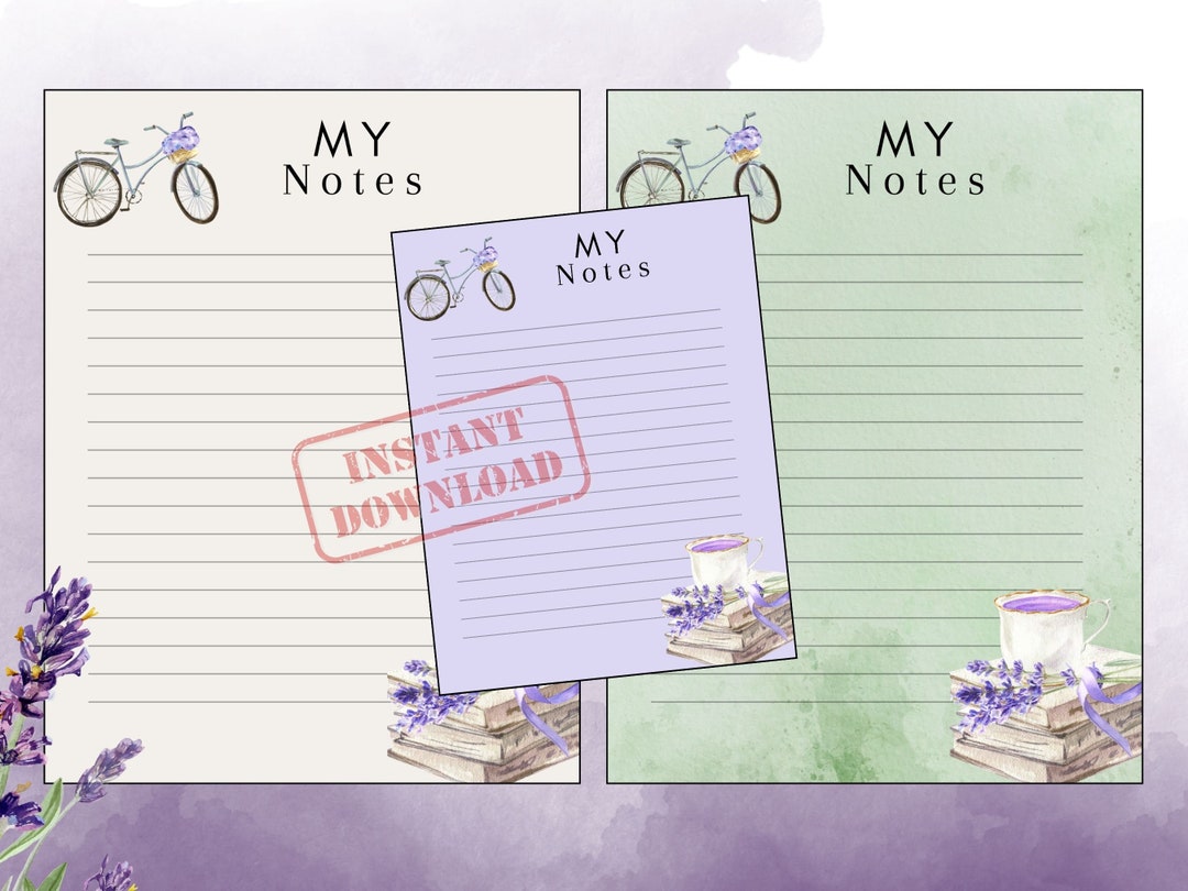 My Notes/ to Do List/ Stay Organized/ Lavender / Lavender Notepads - Etsy