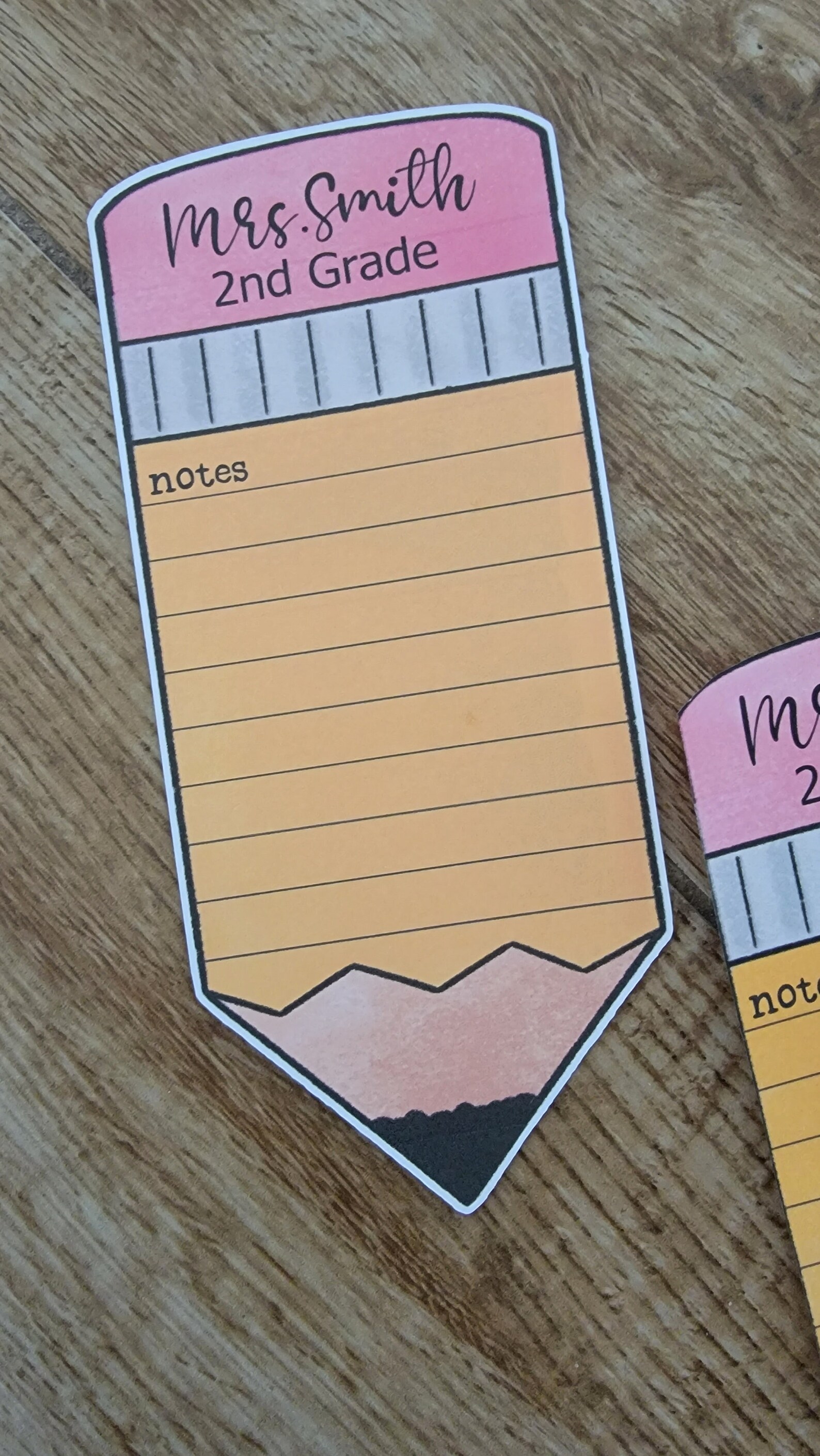 Pencil Notepads/beautiful Teacher Notepads/ Personalized Notepads ...