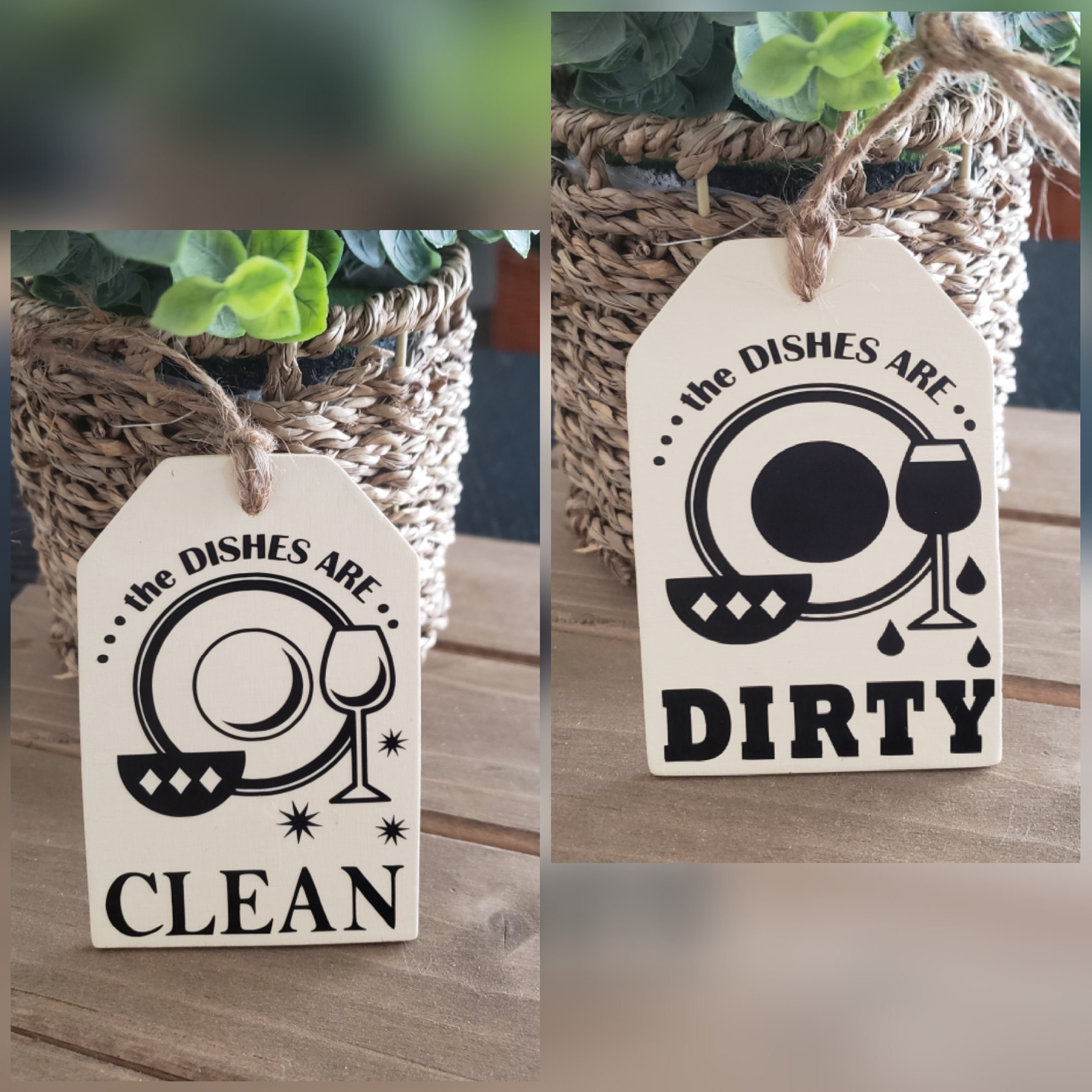 Dishwasher Sign, Clean and Dirty Dishes Sign, Clean and Dirty ...