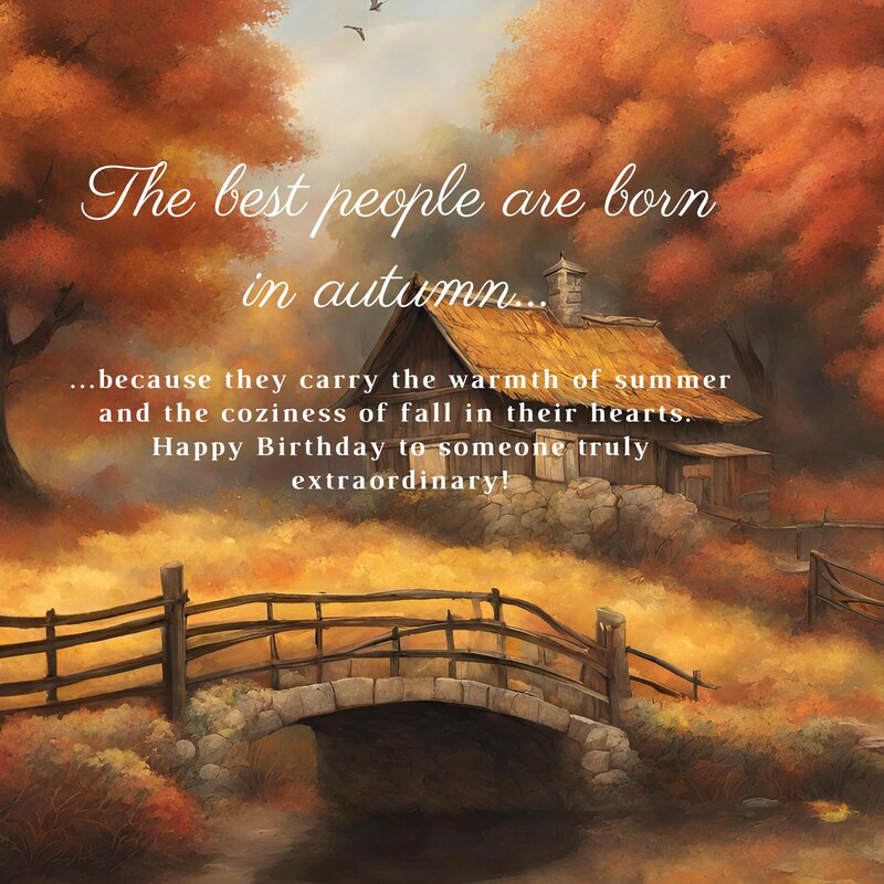 Fall Birthday Cards - Etsy