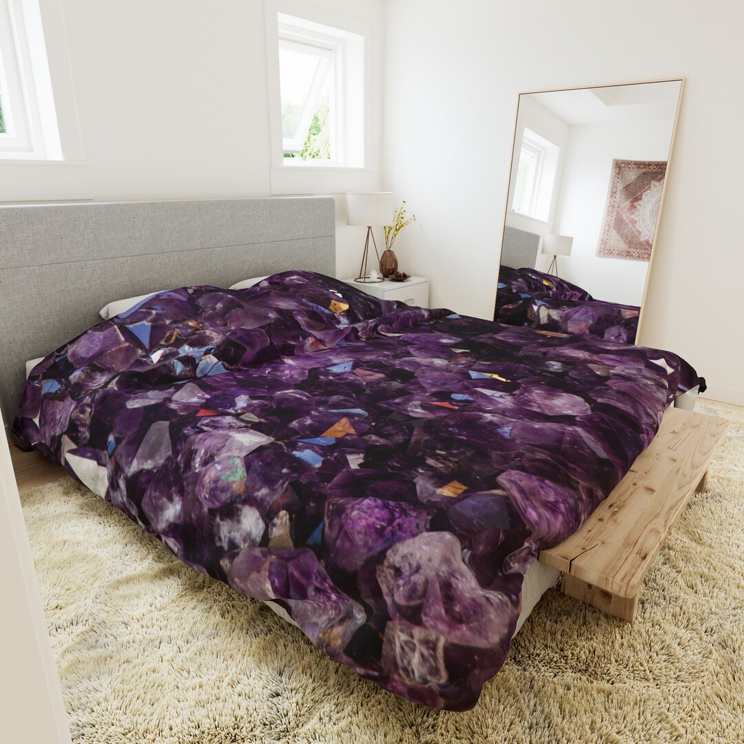 Amethyst Duvet Cover or Comforter Purple Bedding Amethyst Bedding ...