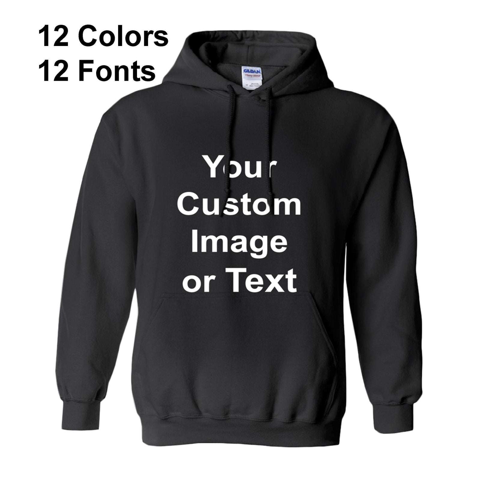 Custom Hoodies Custom Text Hoody Custom Image Sweatshirt Photo Hoodie ...