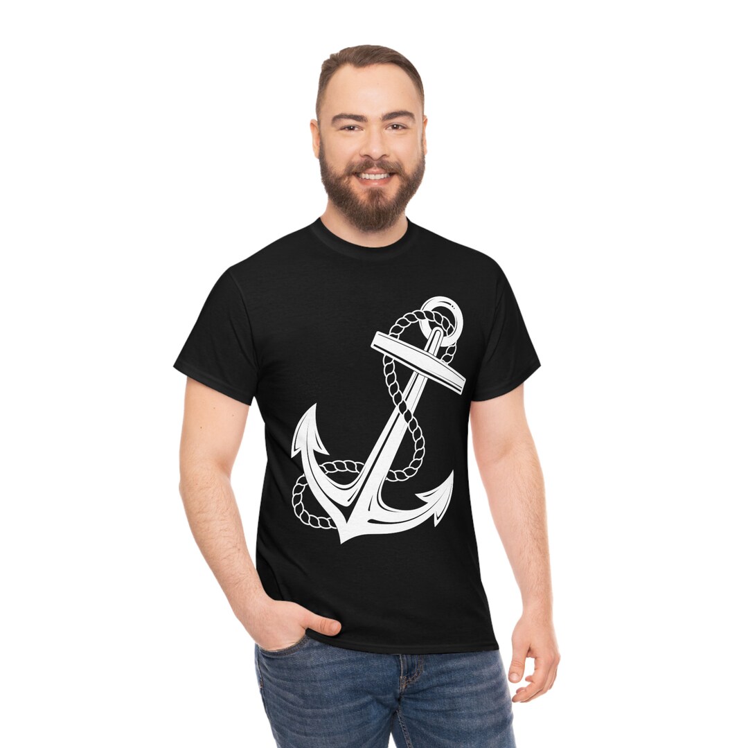 Anchor Tee Shirt: Nautical Boating Graphic Tee - Etsy