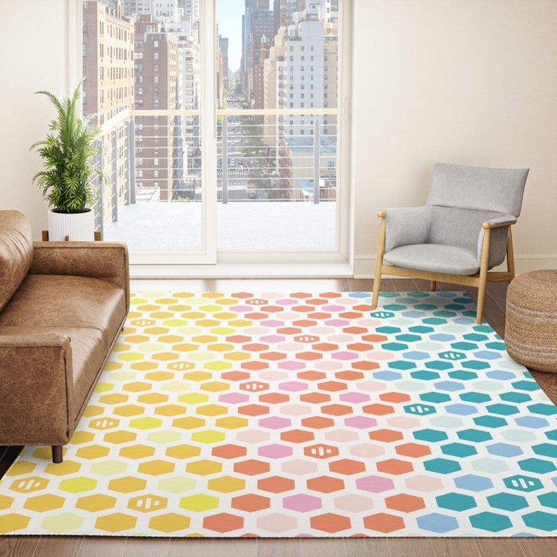 Hexagonal Rug - Etsy