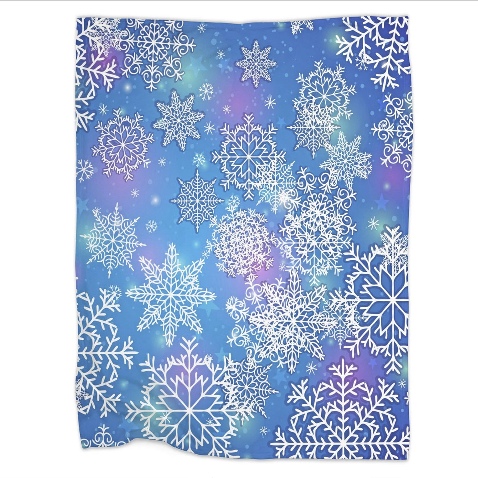Snowflake Blue Blanket Christmas Decor Xmas Blanket Cute - Etsy