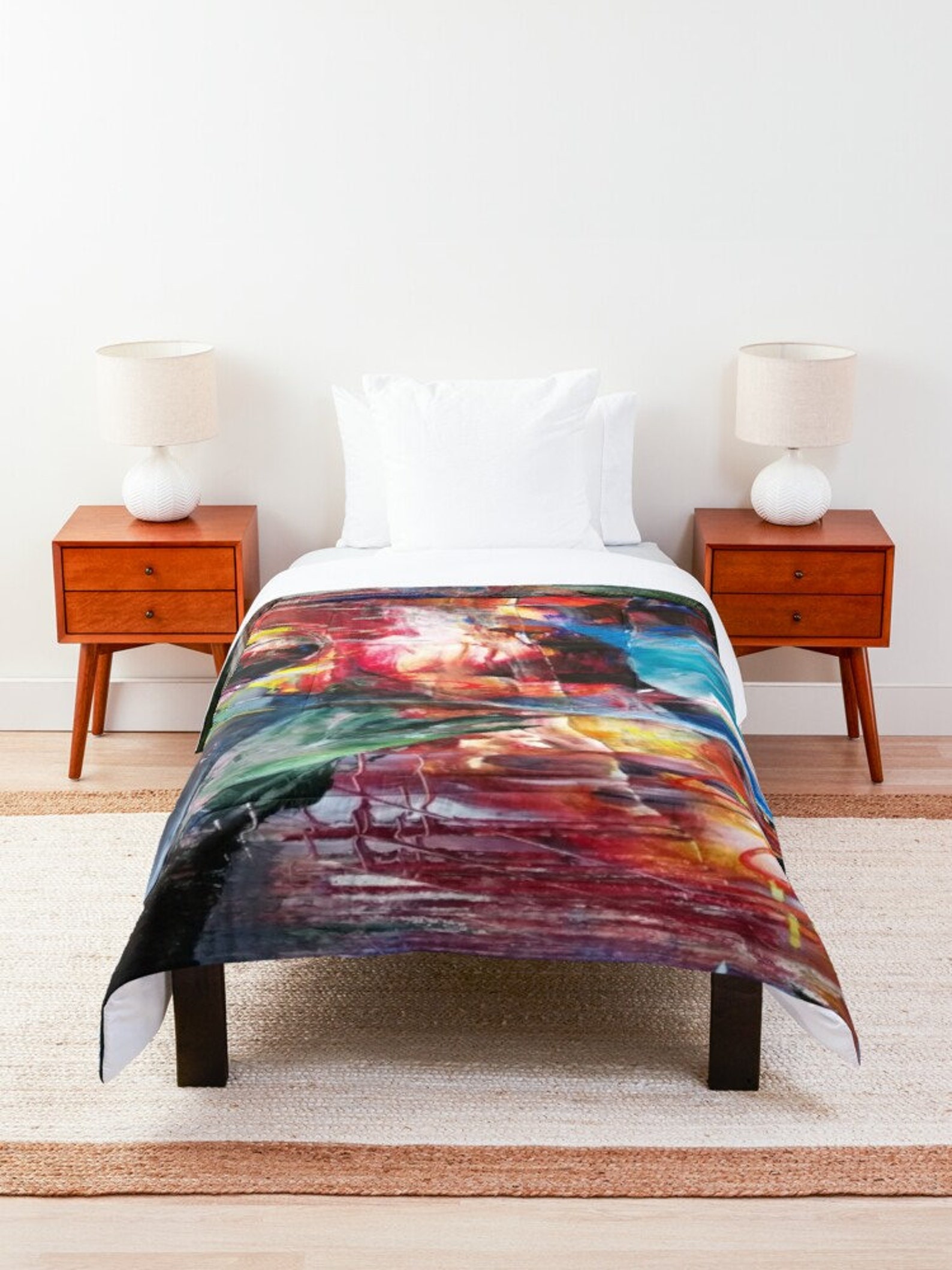 Abstract Art Duvet Cover or Comforter Artsy Colorful Bedding | Etsy