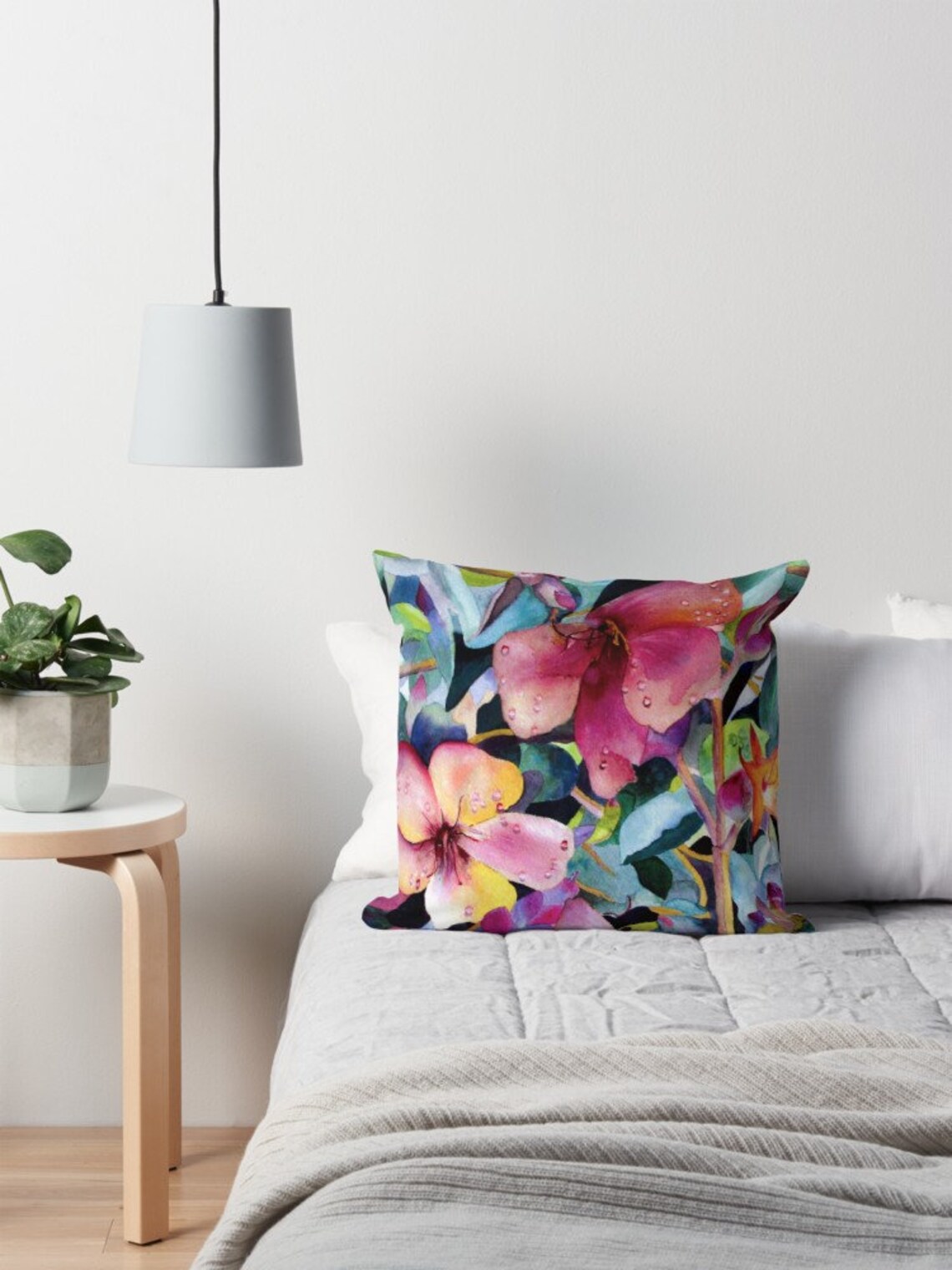 Flowers Pillow Artsy Pillow Unique Gift Floral Pillows for Couch Flower ...