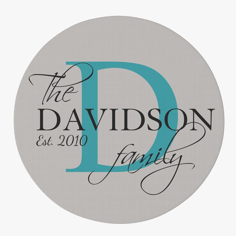 Custom Name Rug Monogram Rug Blue Floor Rug Gray Customized | Etsy