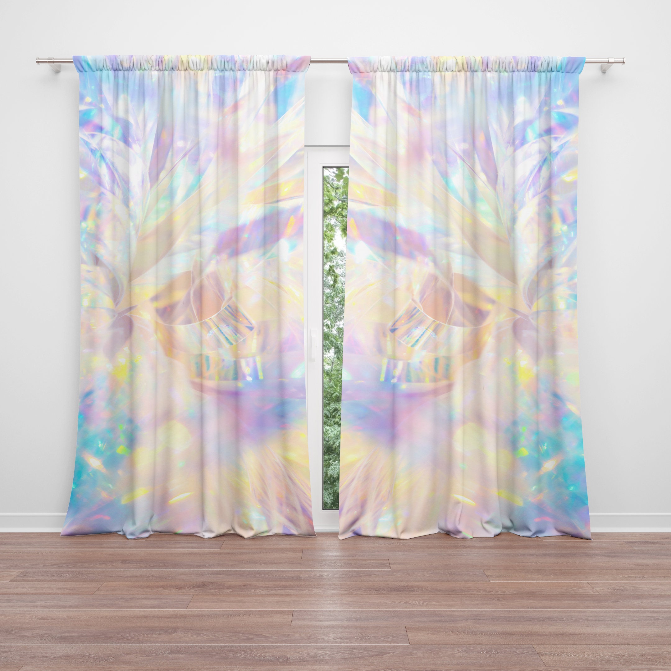 Fairy Window Curtains Girly Drapery Curtain Panels Princess Window ...