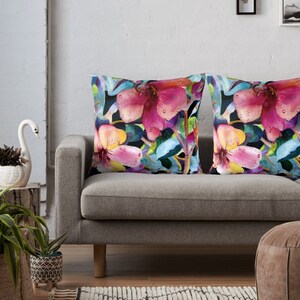Flowers Pillow Artsy Pillow Unique Gift Floral Pillows for Couch Flower ...