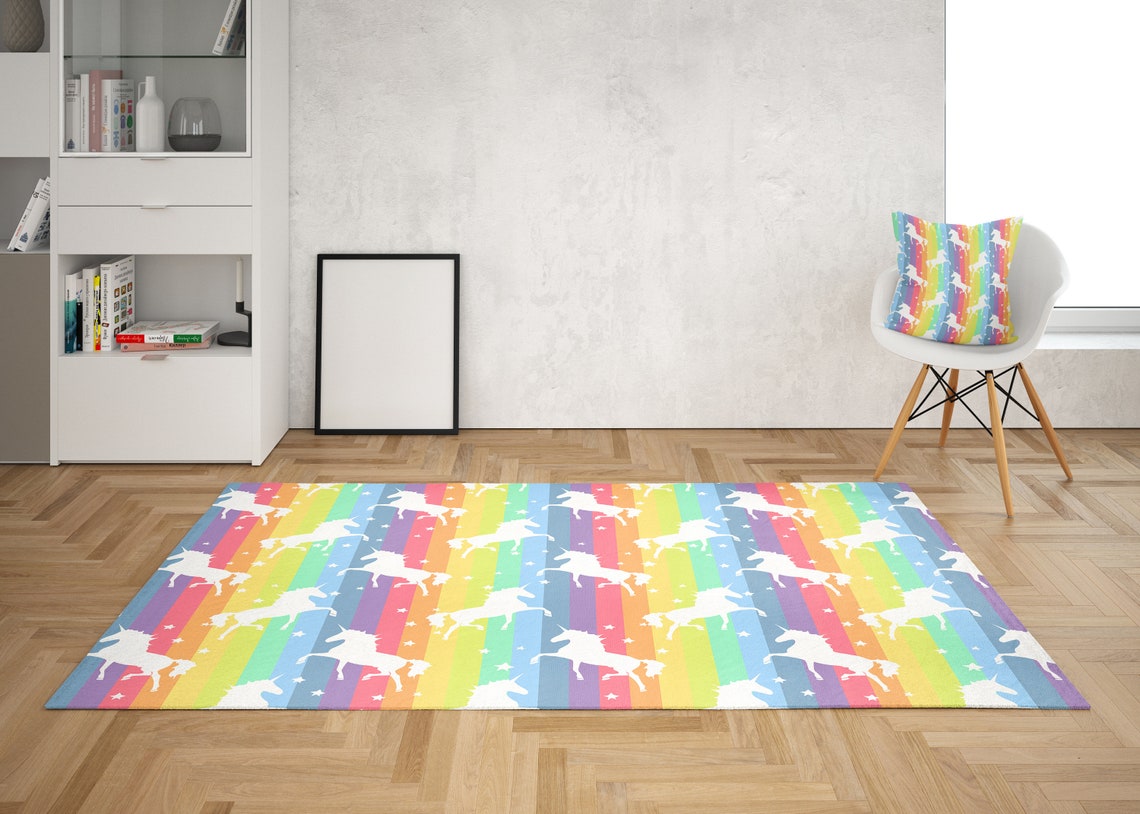 Rainbow Unicorn Rug rainbow Rug unicorn Rug unicorn Floor Rug | Etsy