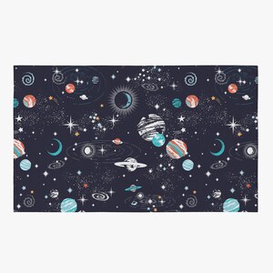 Space Galaxy Rug Blue Orange Space Rug Girls Boys Rug Kids Floor Rug ...