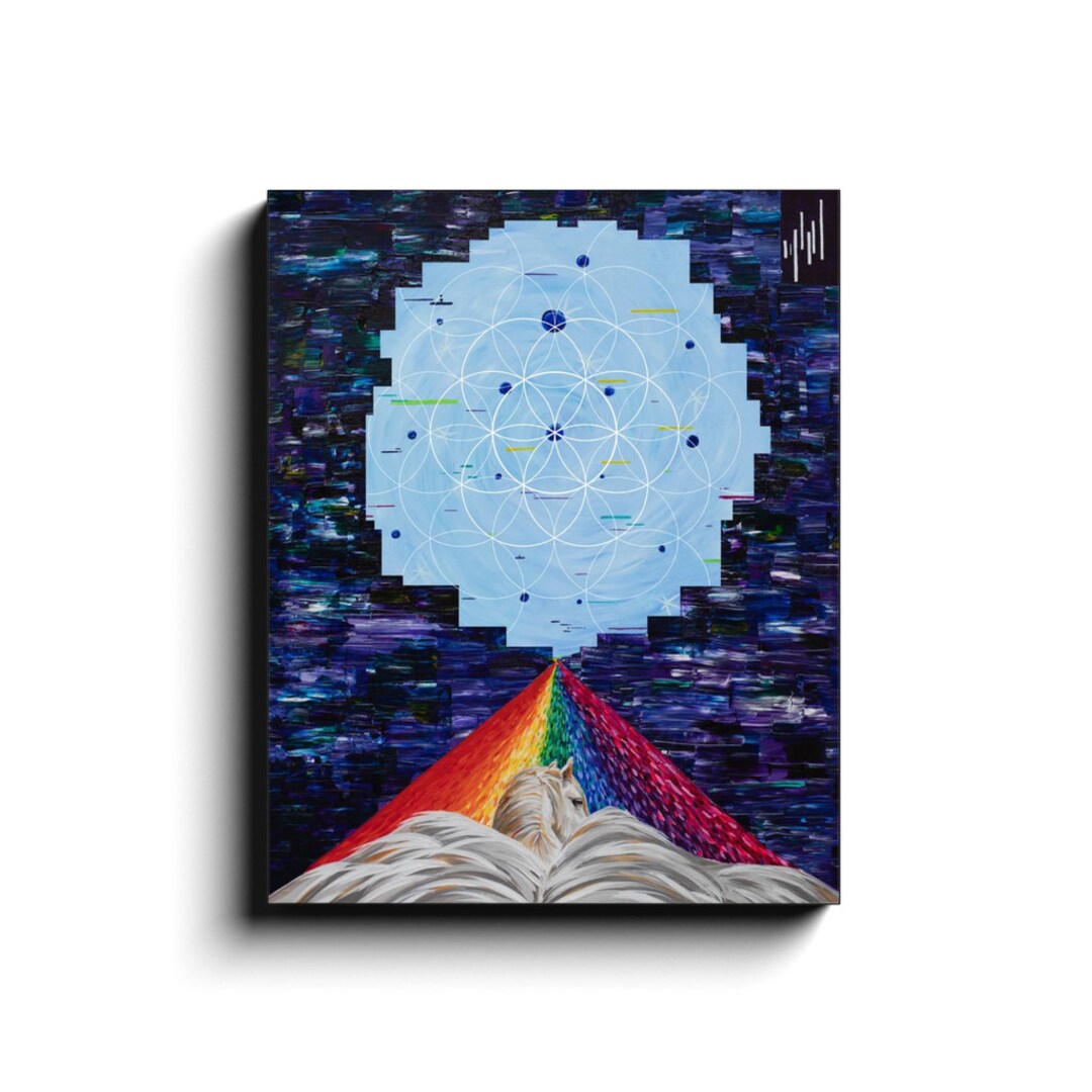 Flying Horse Art Canvas Wrap or Art Print Rainbow Sacred - Etsy