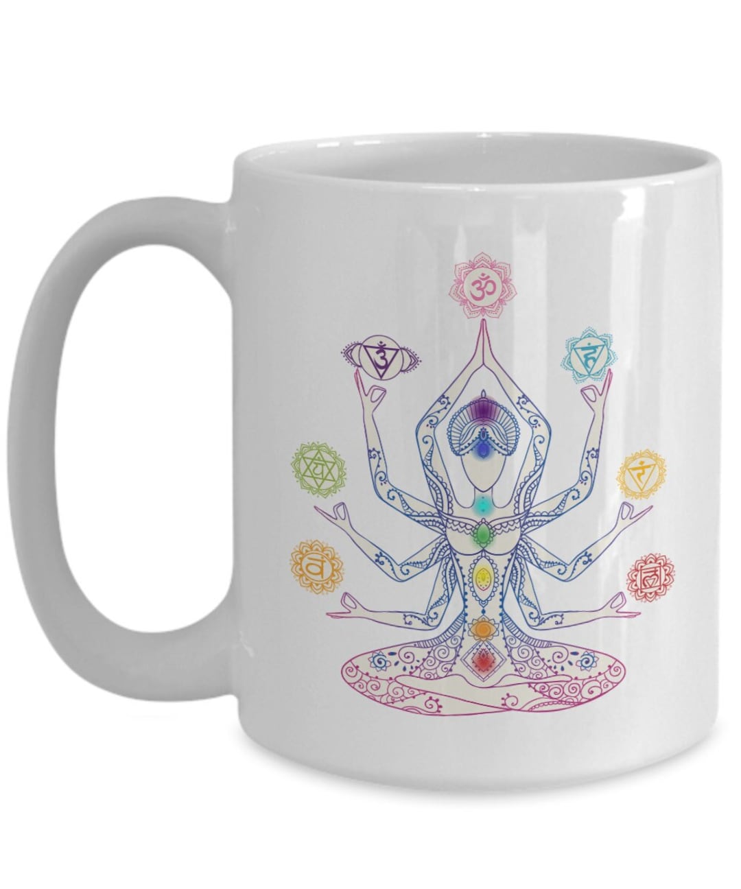 Chakra Mug 15oz Large Chakras Mug Yoga Mug Spiritual Mug Meditation Mug ...