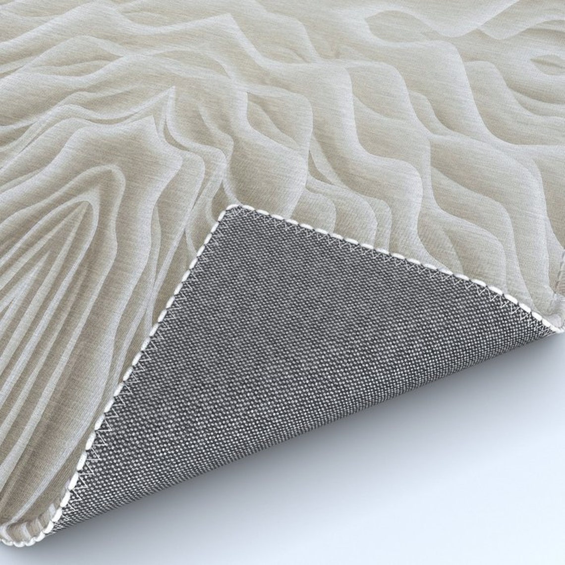 Mushroom Rug Grey Beige Rug Psychadelic Rug Psychedelic Floor | Etsy