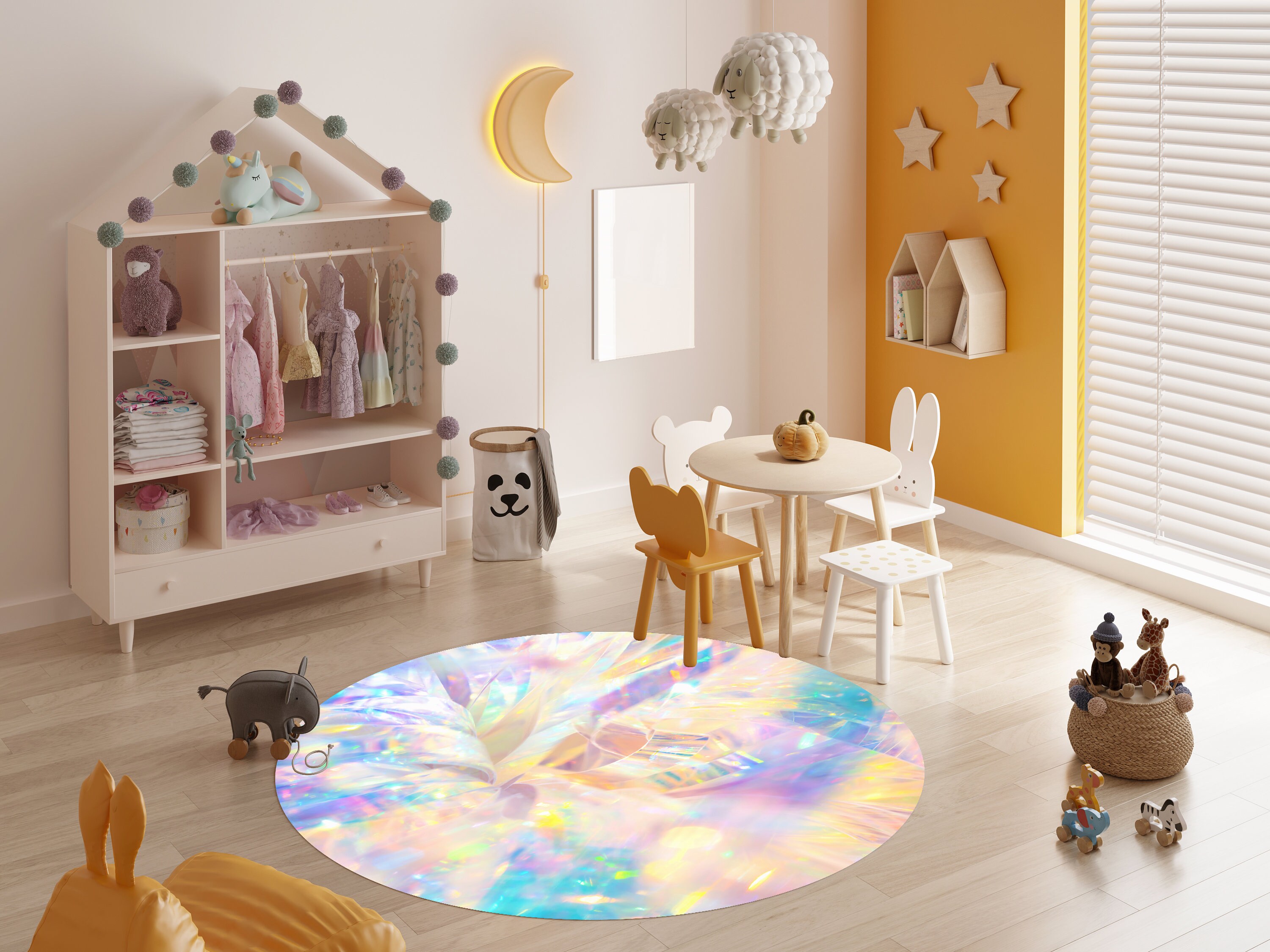 Fairy Rug Princess Rug Colorful Rug Rainbow Floor Rug Pink Mat Girly ...