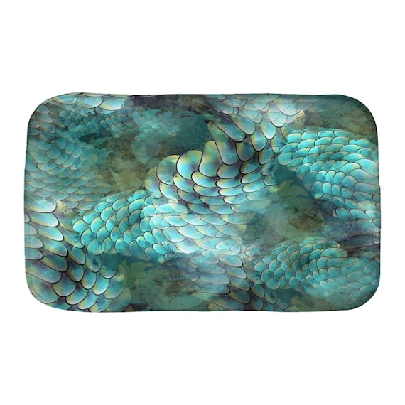Mermaid Bath Mat Aqua Bath Mat Mermaid Mat Fish Scales Bath - Etsy
