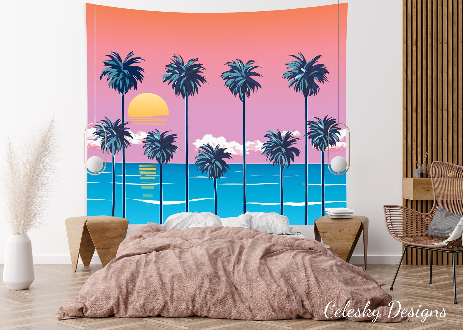 Palm Trees Tapestry Beach Tapestry Tropical Tapestries Beachy ...