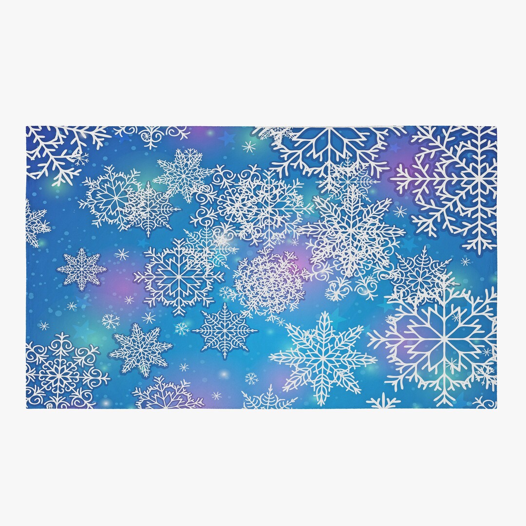 Snowflake Rug Christmas Rugs Kids Rug Xmas Decor Christmas Decorations ...