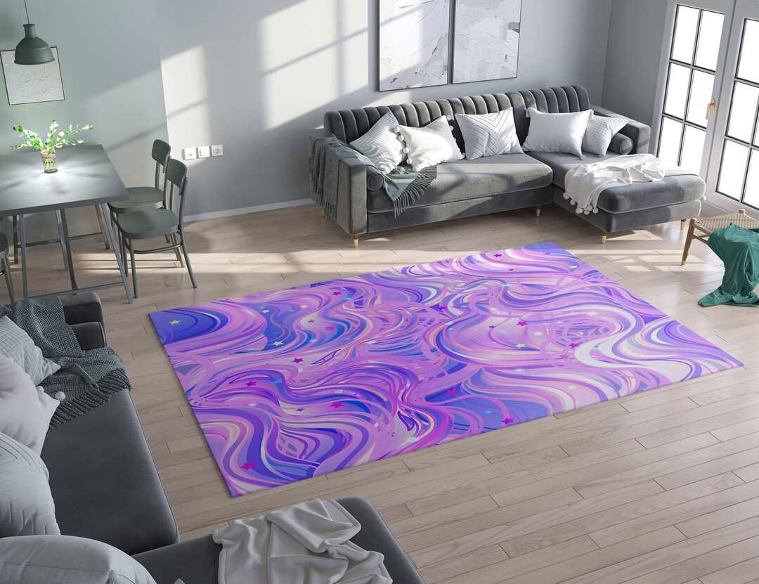 Pink & Purple Rug Princess Rug Girly Rug Girls Floor Rug Pink Mat Kids ...